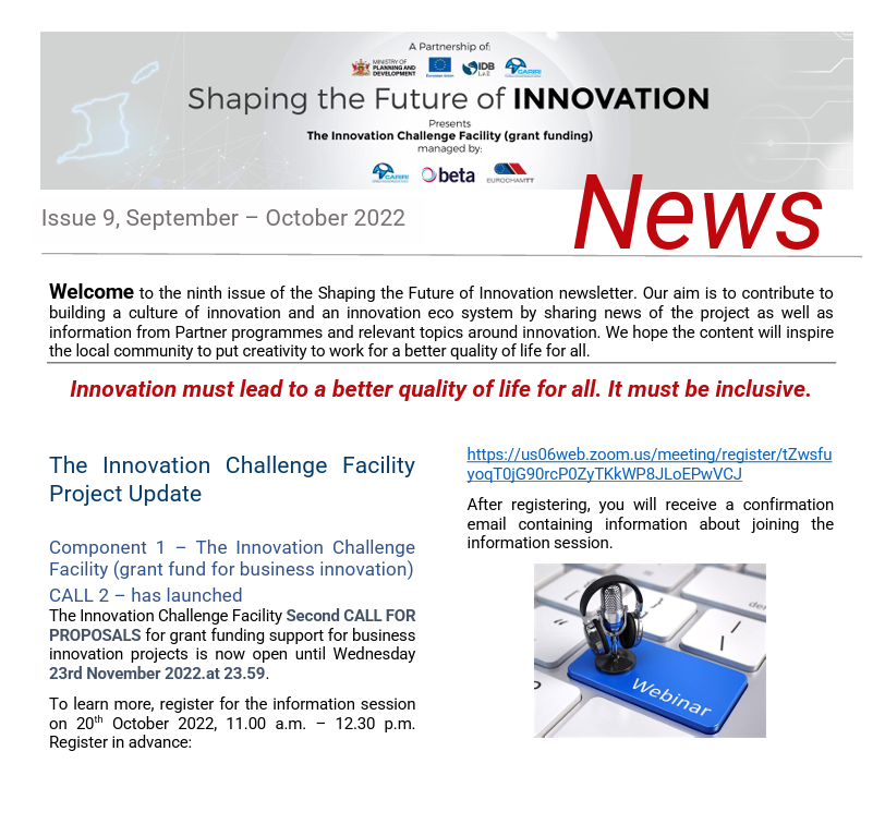 Shaping the Future of Innovation Newsletter, Issue 9, September ...